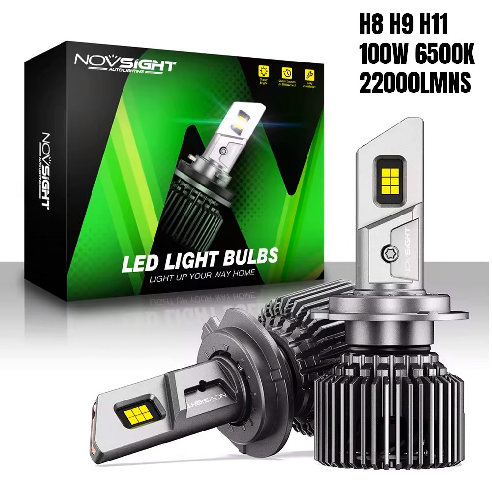 NOVSIGHT H8 H9 H11 Λάμπες LED CANBUS 12V/24V 100W 22000LM 6500K IP68 ...