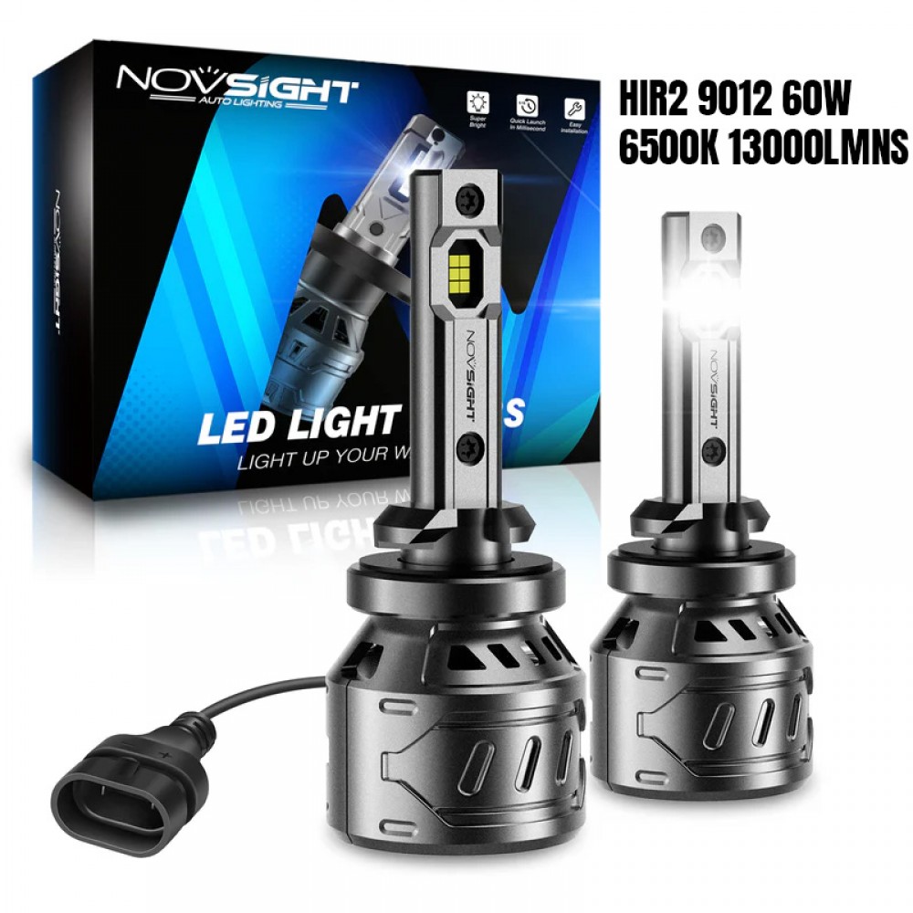 Σετ λαμπες LED Novsight A500-N61 H8 Η9 Η11 6500K 60W 13000LMNS 9-32V 2τμχ
